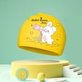 Bobifish Girls Swim Cap Stretch Waterproof Swim Cap Kids Cute Cartoon ...