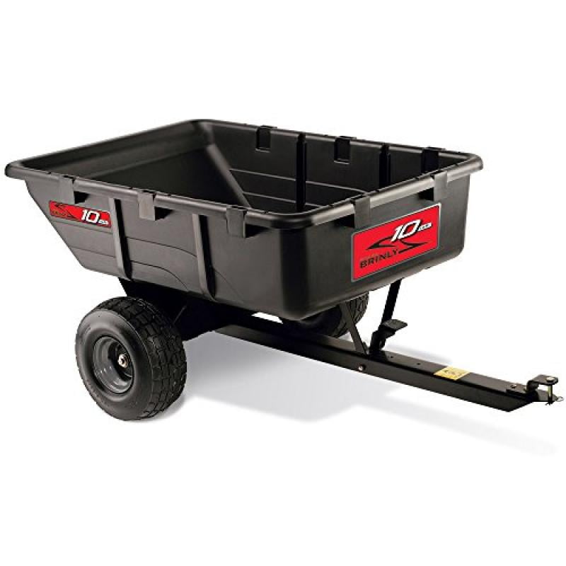 Brinly PCT-10BH 10 Cubic Feet Tow Behind Poly Utility Cart, 650-Pound ...