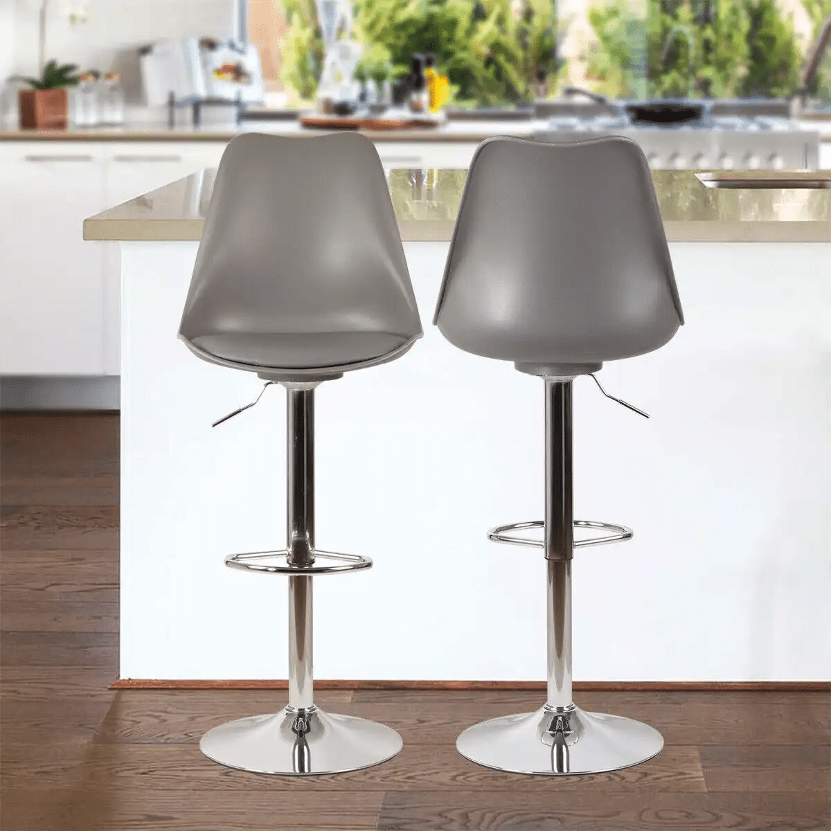 Magshion Bar Stools Set of 2 Adjustable Counter Height Bar Stools with ...