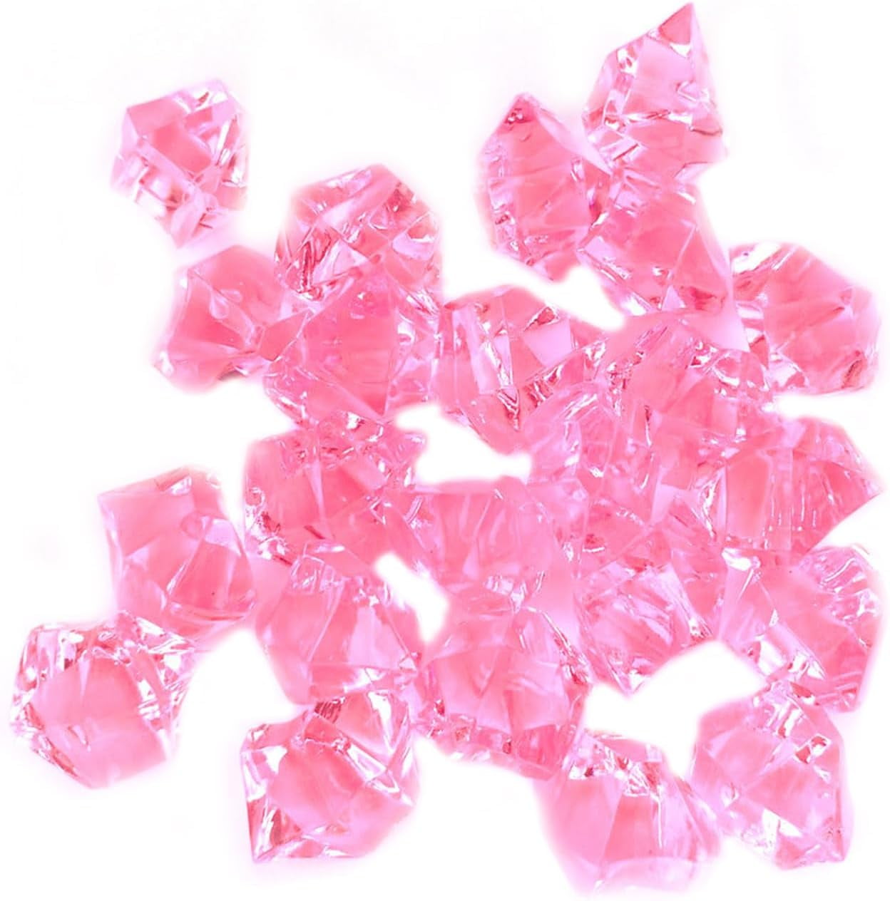 100 cubitos de hielo acrílicos transparentes de colores mezclados ...
