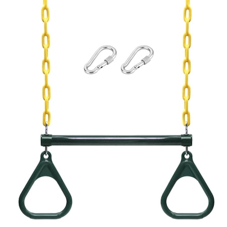 Trapeze Swing Bar and Rings Heavy Duty Playground Swing Set with 47 ...