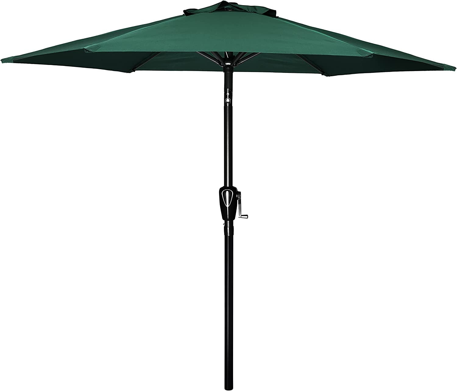 Outdoor 9' Solid Round Crank Premium Patio Umbrella with Push Button ...