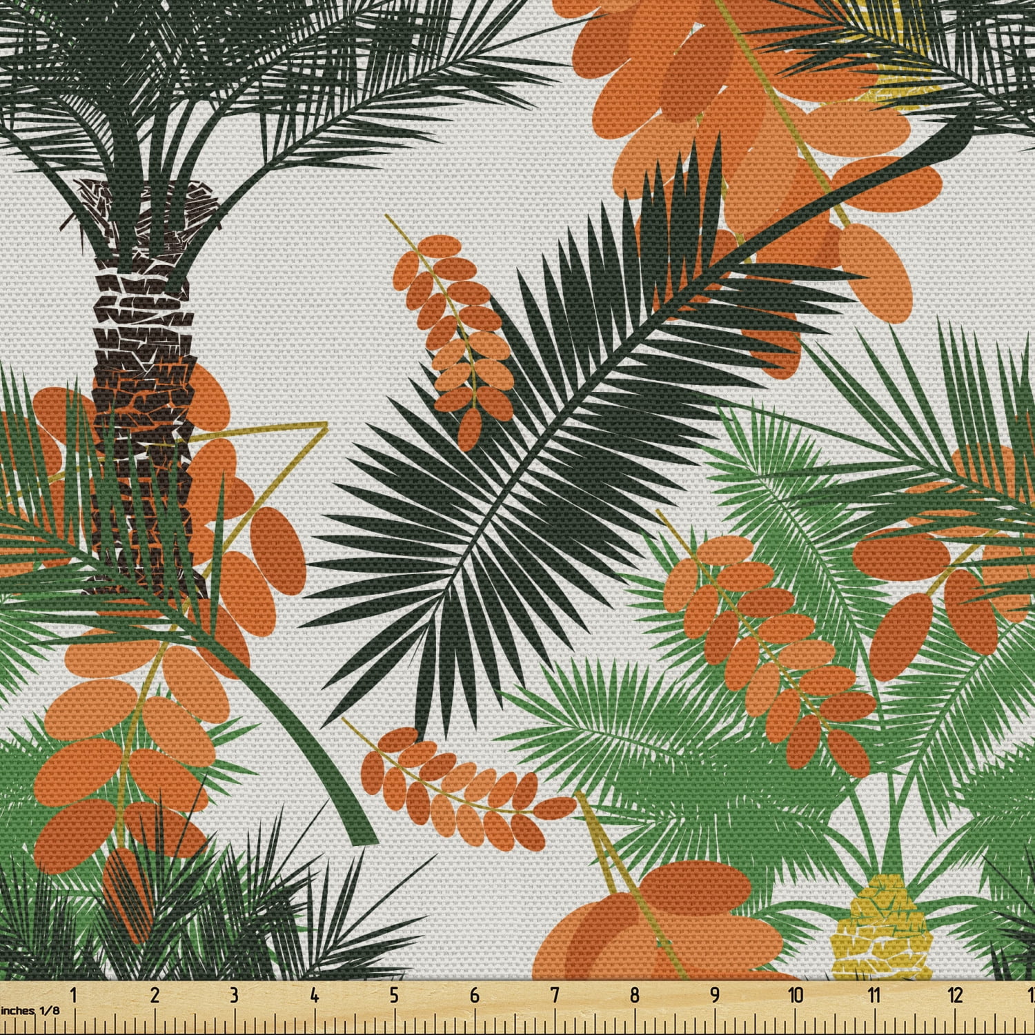 Oasis Fabric by the Yard Upholstery, Healthy Tasty Date Palm Tree with ...