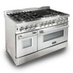 ZLINE 48 in. Professional 6.0 cu. ft. 7 Gas Burner/Electric Oven Range ...