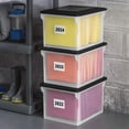 Sterilite File Box, Clear Plastic Bin with Black Lid, Letter or Legal ...