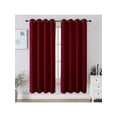 Burgundy Red Room Darkening Grommet Curtain Panel Pair 52x84 Inch ...