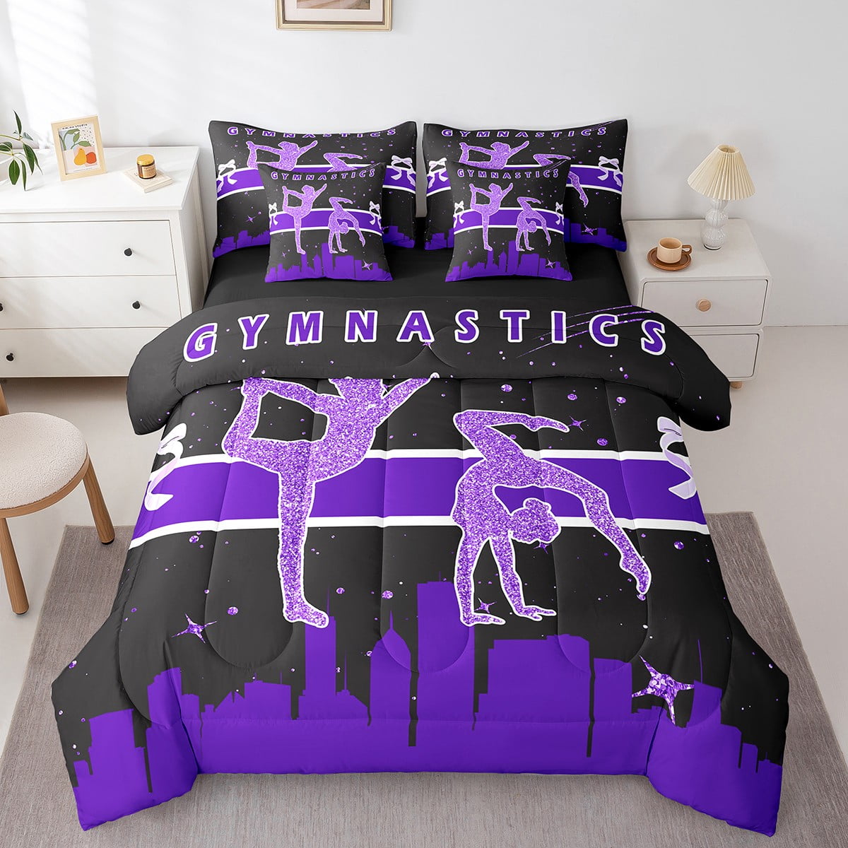 Click here for Yst Dance Theme 7-Piece Comforter Set For Girls  P... prices