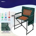 Heated Director Chair, Portable Heated Camping Chair with 3 Heat Levels ...