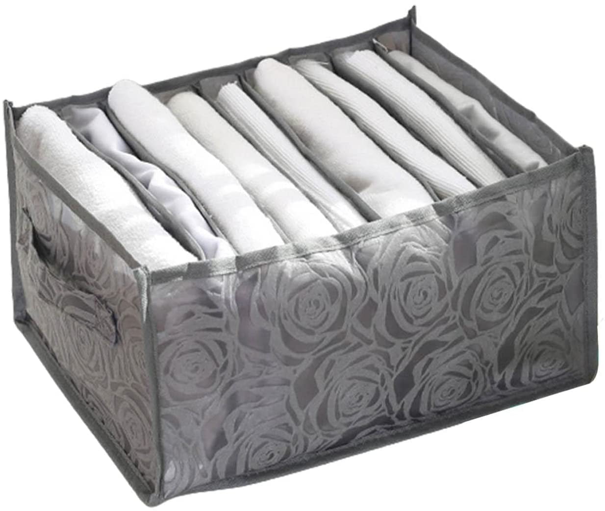 Wardrobe Clothes Organizer Collapsible Elegant Closet Grid Storage Box ...