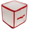 mDesign Square Gift-Wrap or Ornament Storage Box, Handles, 2 Pack ...