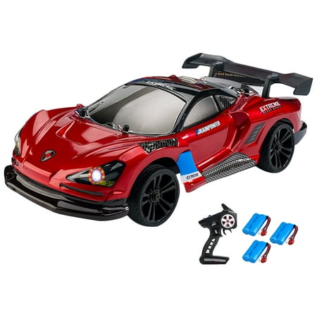 Peggybuy 2.4GHz 35km/h Fast Stunt Drift 1/16 4WD RC Racing Car with 3 ...