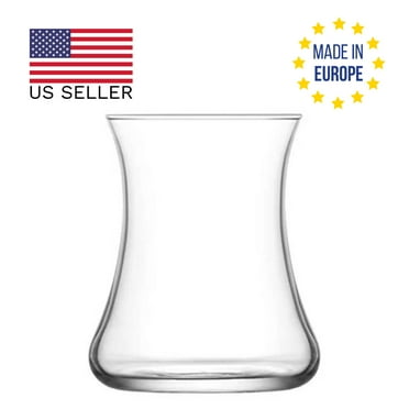 LAV Glass Coffee Mugs Set of 6, Turkish Tea and Coffee Cups, 7.6 oz ...