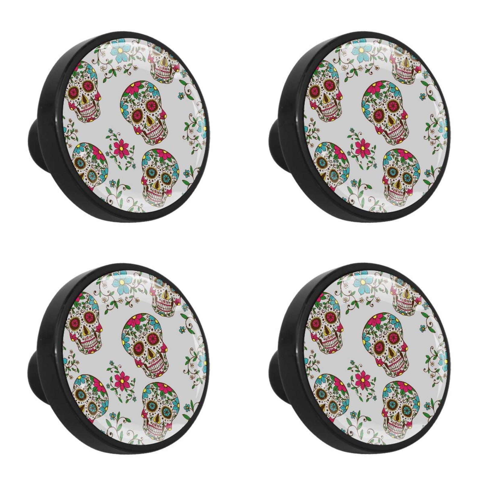 4 Pcs Skull Knobs for Kitchen Cabinet Cupboard Dresser Bookcase Drawer ...