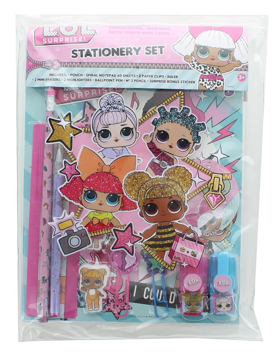 LOL Surprise! 10-Piece Stationery Set - Walmart.com - Walmart.com