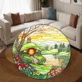Circle Area Rug, Hobbit House Washable Non-Slip Floor Carpet, Soft Rug ...