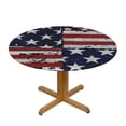 BANET 4th of July Patriotic Round Tablecloth Red White and Stripes ...