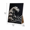 40x30cm DIY Pearl Art Kit Nature Wonders 3D Rhinestone Ocean Wave Wall ...