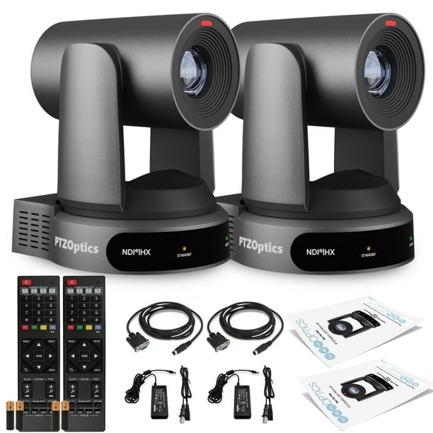 2 x PTZOptics Move 4K SDI/HDMI/USB/IP PTZ Camera with 30x Optical Zoom ...