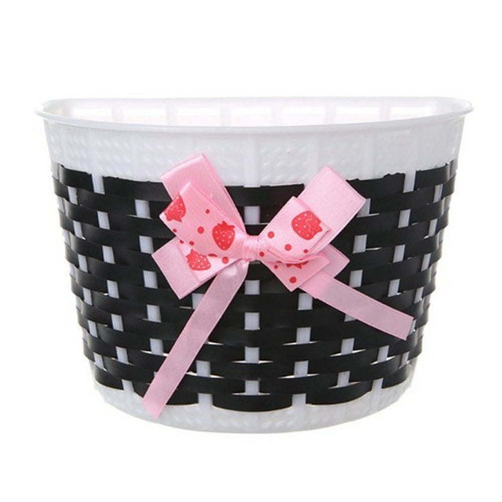 Lovely Bike Basket Outdoor Knitted Bowknot Front Basket For Children ...