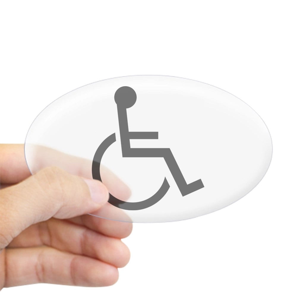 CafePress - Handicap Accessible Oval Sticker - Sticker (Oval) - Walmart ...