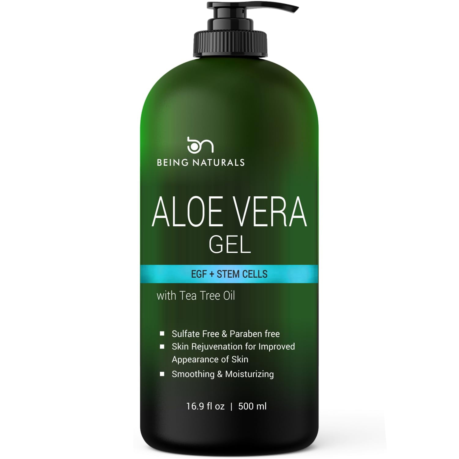 Gel de aloe vera Being Naturals, 500 ml, 100% orgánico con EGF y ...