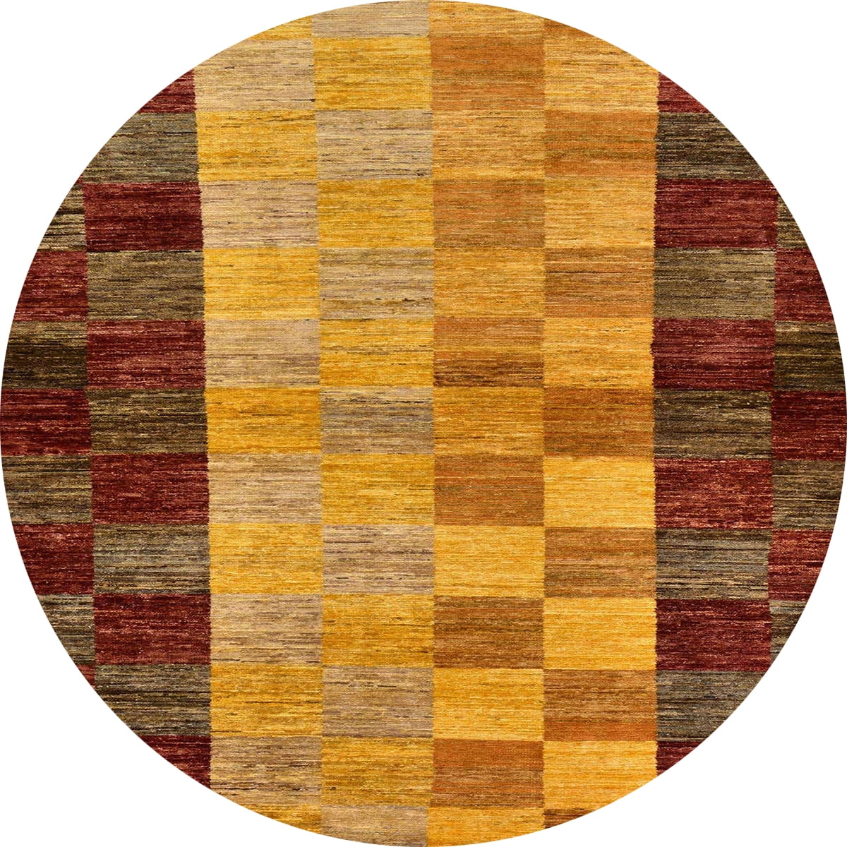 Ahgly Company Indoor Round Abstract Red Abstract Area Rugs, 6' Round ...