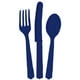 Assorted Plastic Silverware for 6, Navy Blue, 18pc - Walmart.com