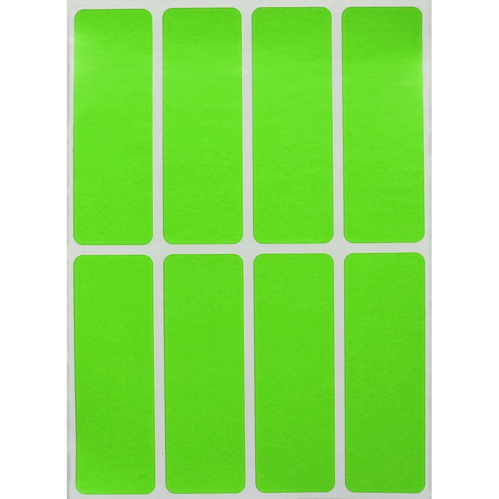 Neon Green labels stickers 1 x 3 inch, writable rectangle label for ...