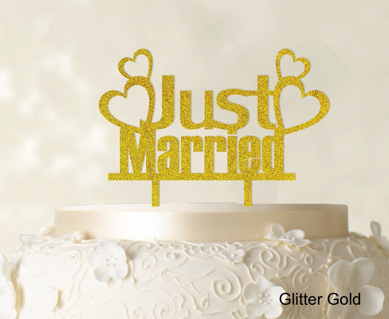 "Couple Wedding Cake Topper Personalized Glitter Yellow Cake Topper ...