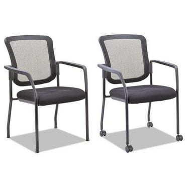 Alera Plus SL Series Nesting Stack Chair with Casters, Black, 2/Carton ...