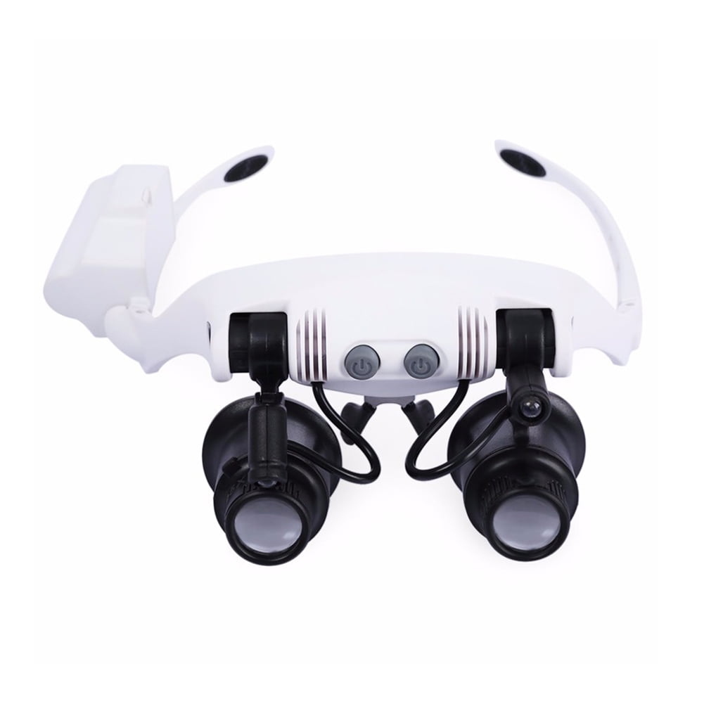 TWSOUL Adjustable Headband Magnifying Glass with Led Light 10X 15X 20X ...