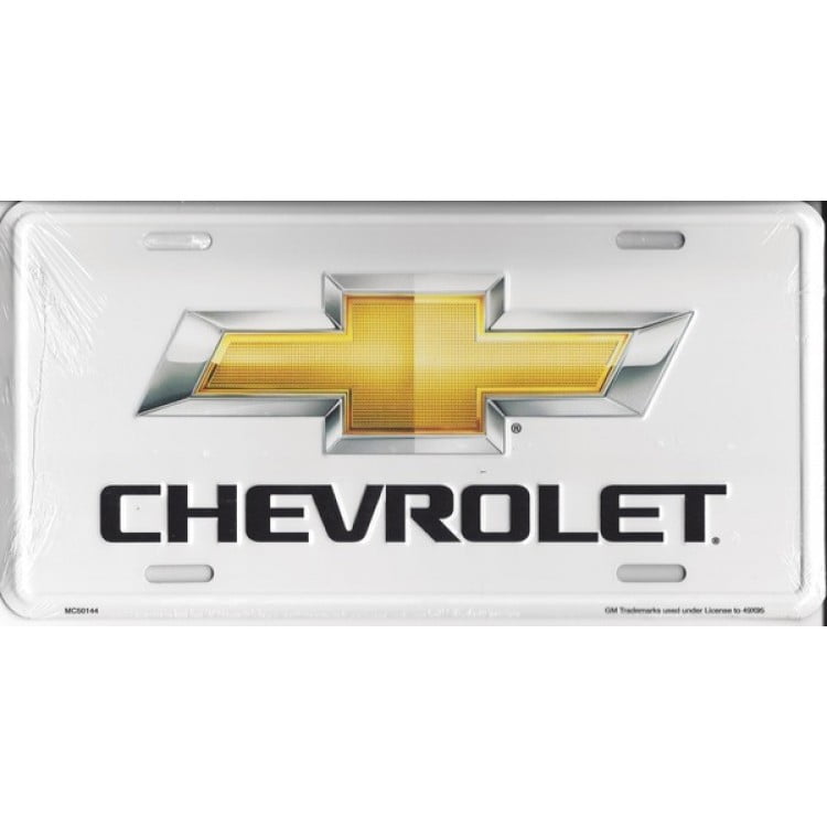 Click here for Smart Blonde Chevrolet Bow Tie Metal License Plate... prices