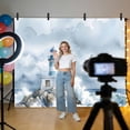 12x8ft Photo Backdrop, Coastal Lighthouse Soft Polyester Backdrop ...