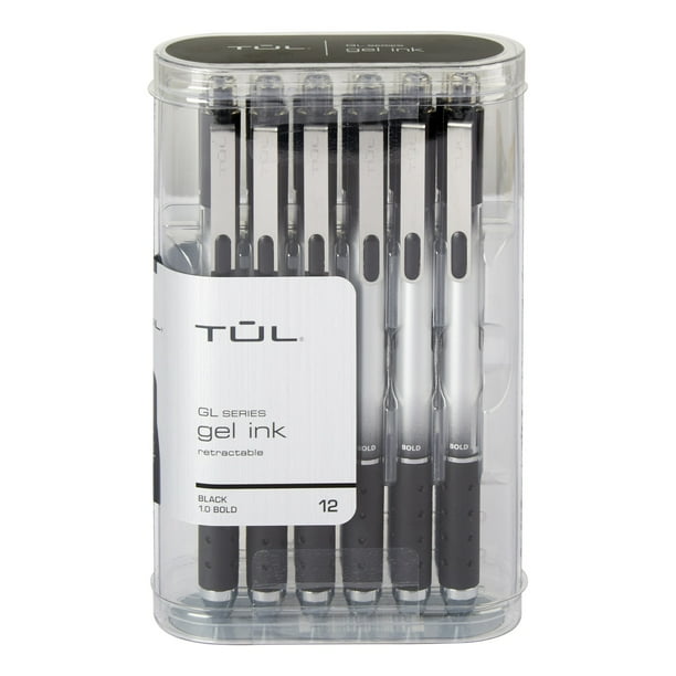TUL? GL SeriesRetractable Gel Pens, Bold Point, 1.0 mm, Silver Barrel ...