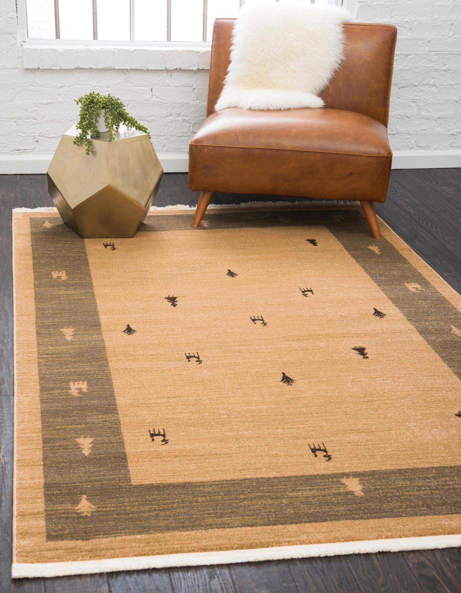 Rugs.com Kashkuli Gabbeh Collection Rug – 3' 3 x 5' 3 Tan Medium Rug ...