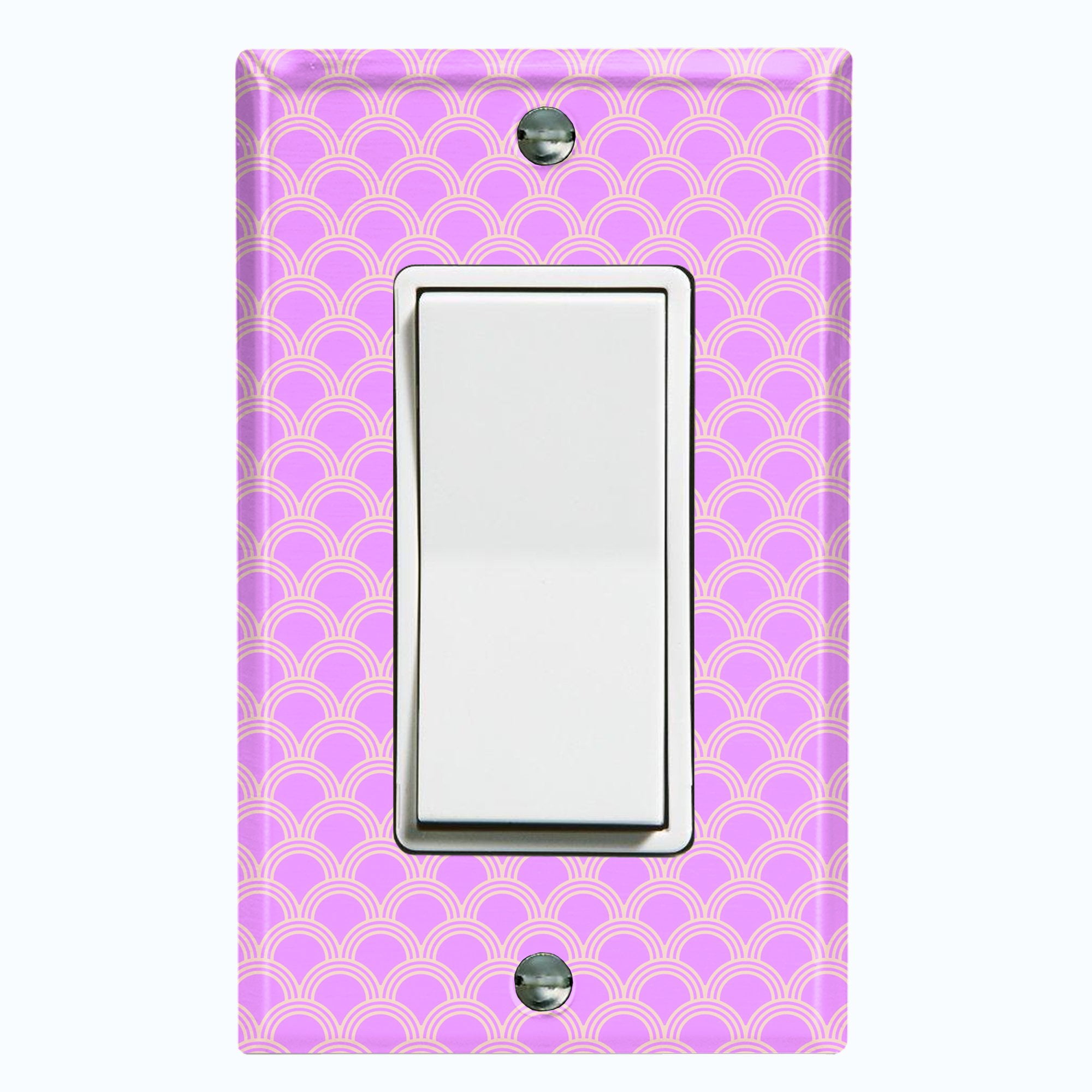 Metal Light Switch Plate Cover Japanese Sea Wave Pattern Purple ...