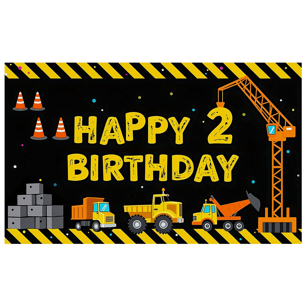 Click here for Yezdix Construction Themed Happy 2 Birthday Banner... prices