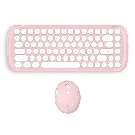 Mofii CANDY Keyboard Mouse Combo Wireless 2.4G Pure Color 84 Key Mini ...