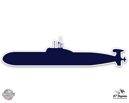 Submarine - 5" Vinyl Sticker - For Car Laptop I-Pad - Waterproof Decal ...