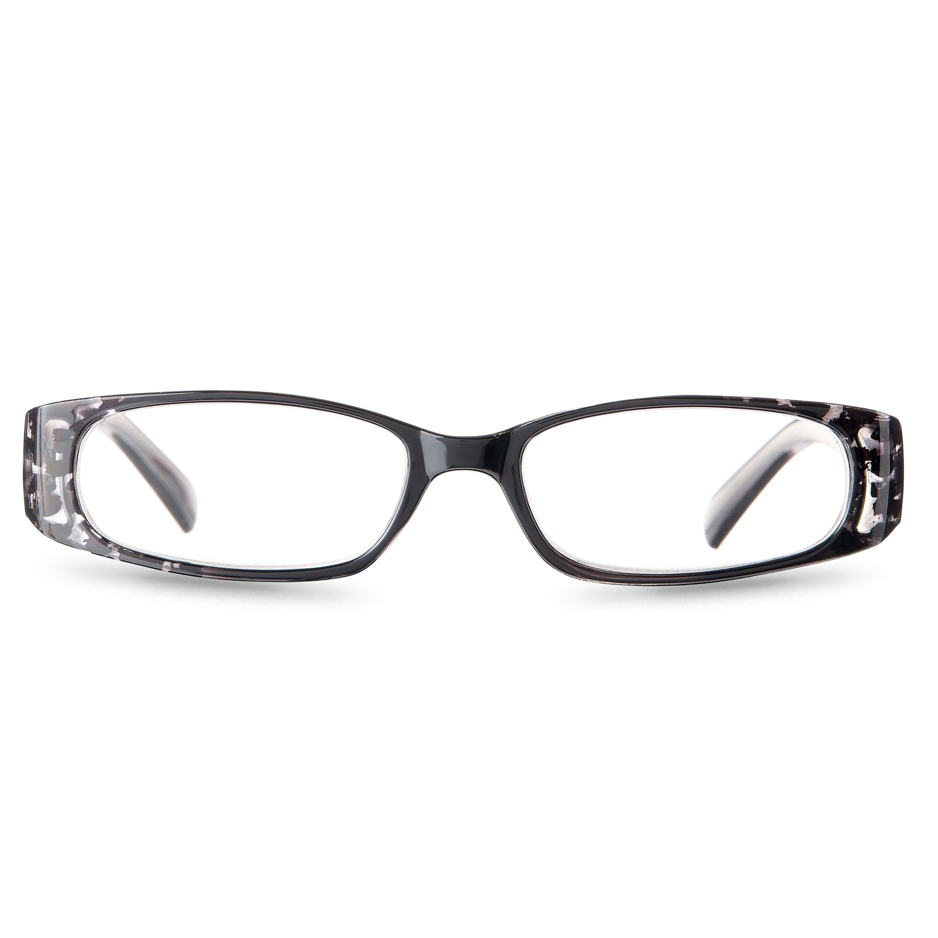Equate Women's Poppy Rectangle Reading Glasses with Case, Snow Leopard ...