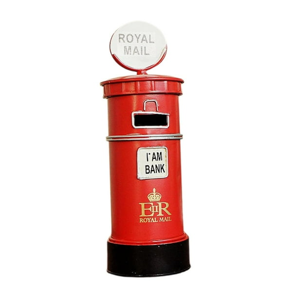 Metal Mailbox Piggy Bank Modern Craft for Office Fireplace Table ...