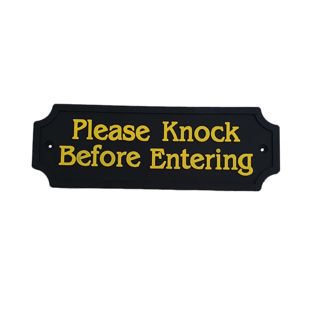 Placa de declaración negra Señal de puerta de pared de jardín Por favor ...