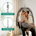 Dextrus Egg Lounge Chair Egg Chair With Stand Cushioned Wicker Pe