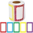 Colors Plain Name Tag Sticker - Waterproof Name Tag Labels with Bright ...
