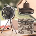 10000mAh USB Rechargeable Camping Fan with Timer, Portable Hanging Fan ...
