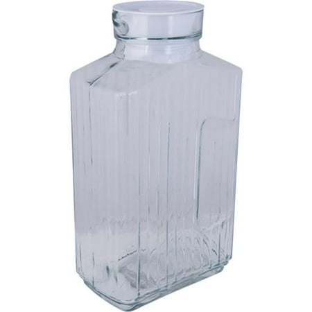 Anchor Hocking Glass Bistro Pitcher with White Stopper 64-Ounce Clear ...