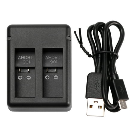 Battery Charger Dock Portable Safe Replacement 2 Channel For GoPro Hero ...