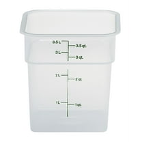 Cambro, Food Storage Container, 8SFSPP190, 8 Qt Translucent Square ...