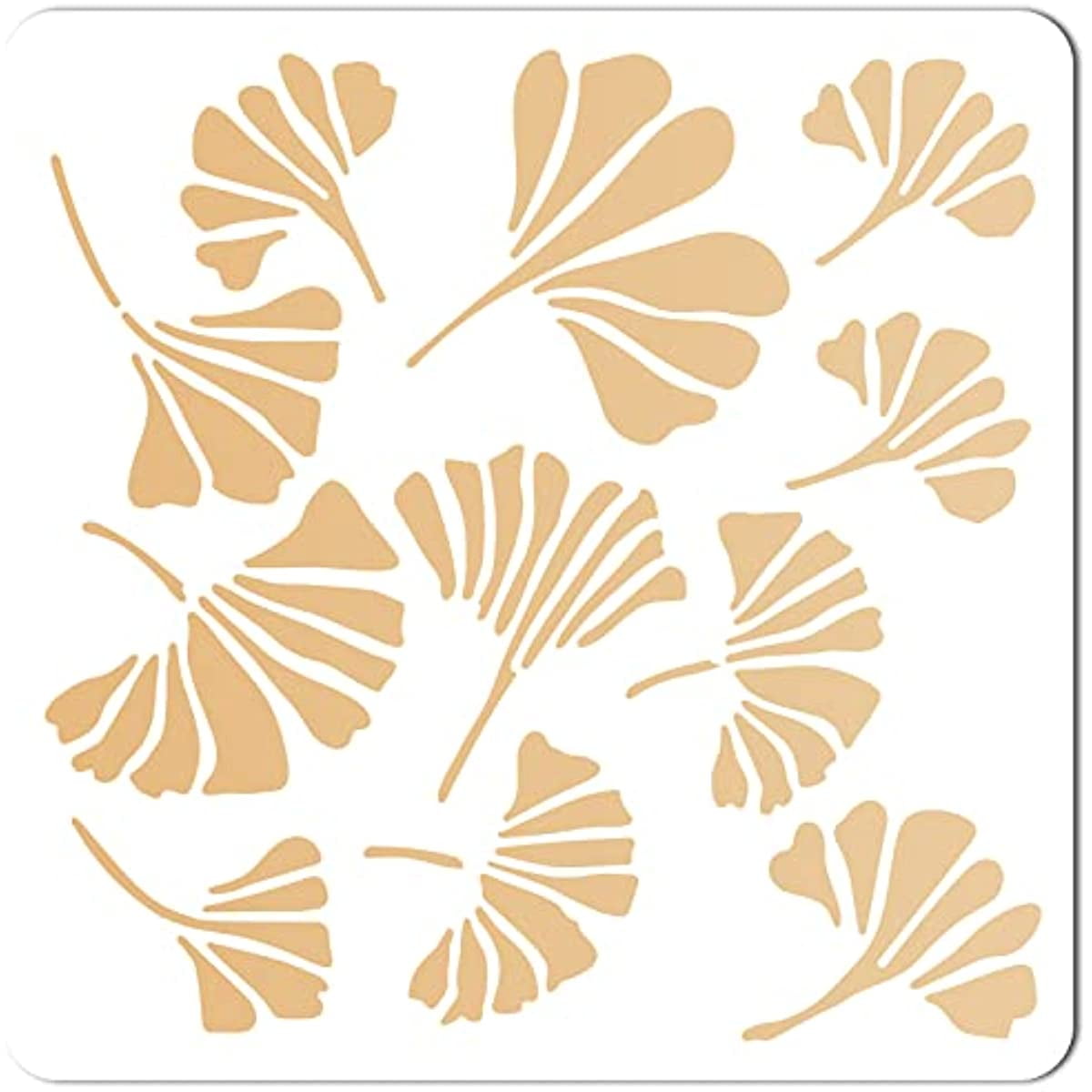 Large Ginko Leaves Stencils Reusable Leaf Stencil Template Signs Home ...