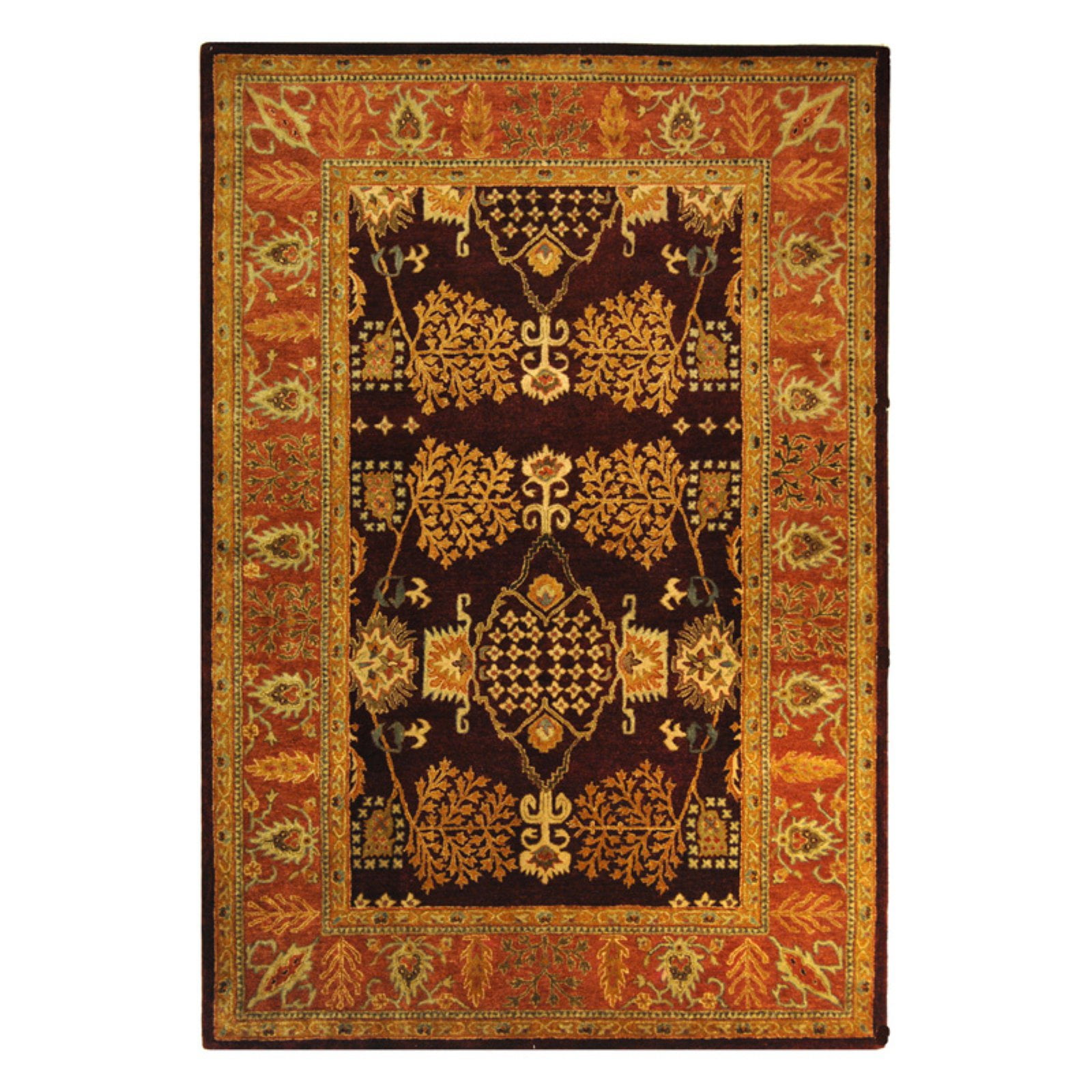 SAFAVIEH Bergama BRG190C Handmade Red / Rust Rug - Walmart.com
